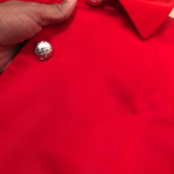 Ellen Tracy | Jackets & Coats | Ellen Tracy Red Satin Smock | Poshmark